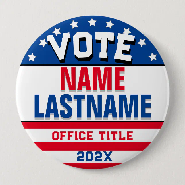 Create Custom Campaign Template for Elections Button | Zazzle