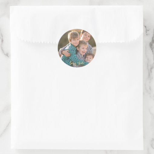 Create Custom Classic Round Photo Stickers Sheet | Zazzle