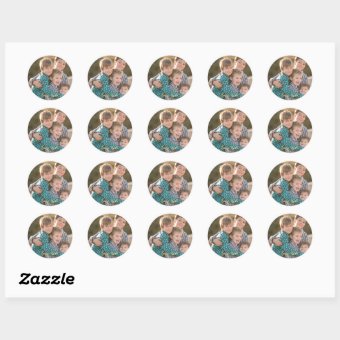 Create Custom Classic Round Photo Stickers Sheet | Zazzle