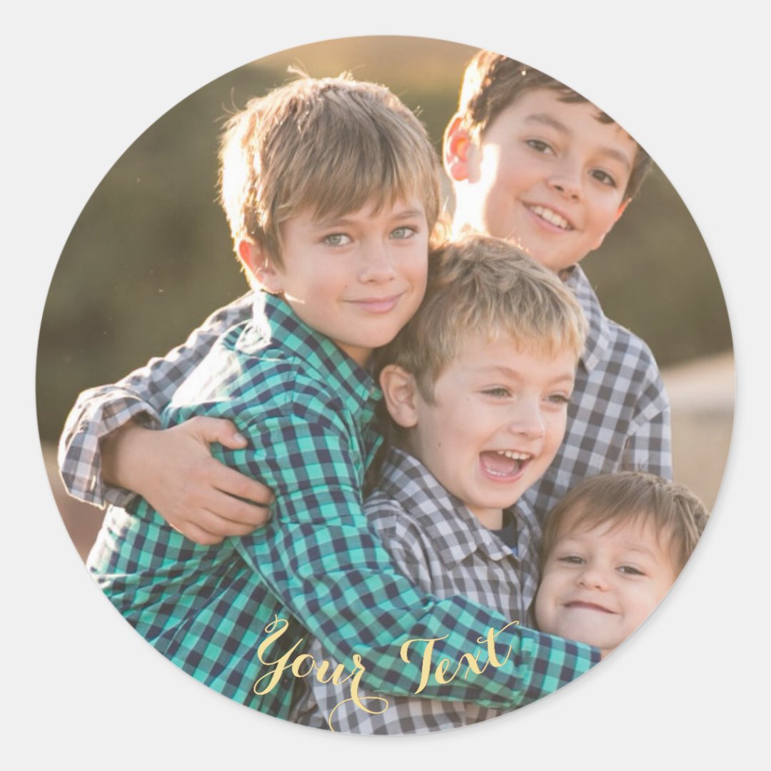 Create Custom Classic Round Photo Stickers Sheet | Zazzle