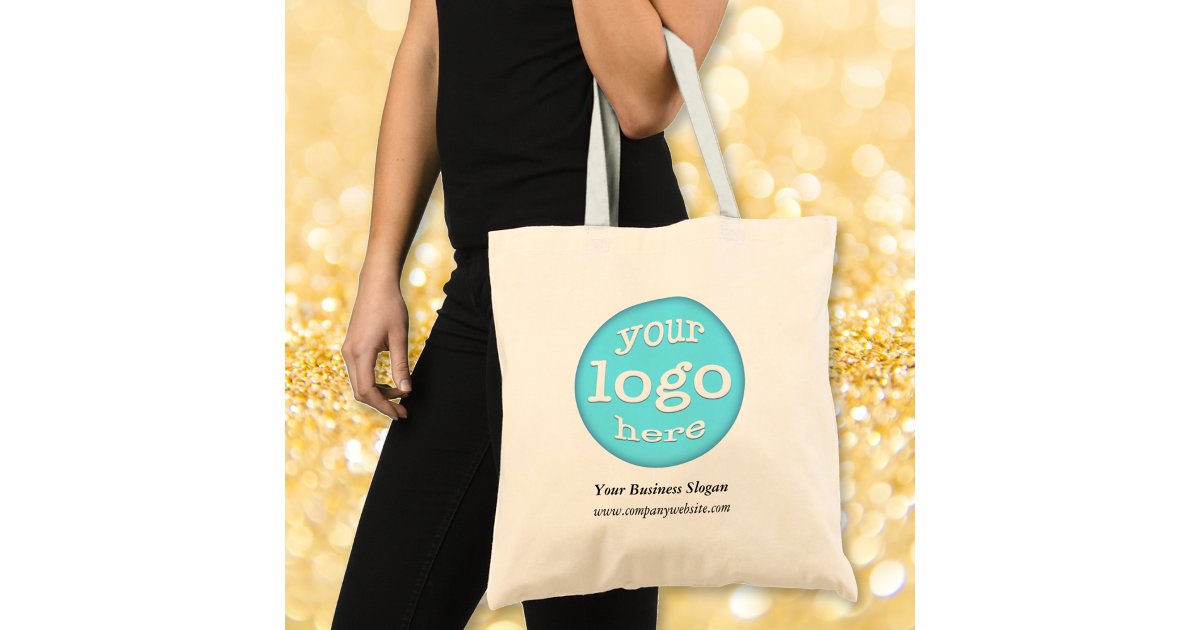Create Custom Company Business Logo Promo Branded Tote Bag | Zazzle