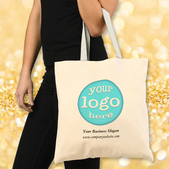 Create Custom Company Business Logo Promo Branded Tote Bag | Zazzle