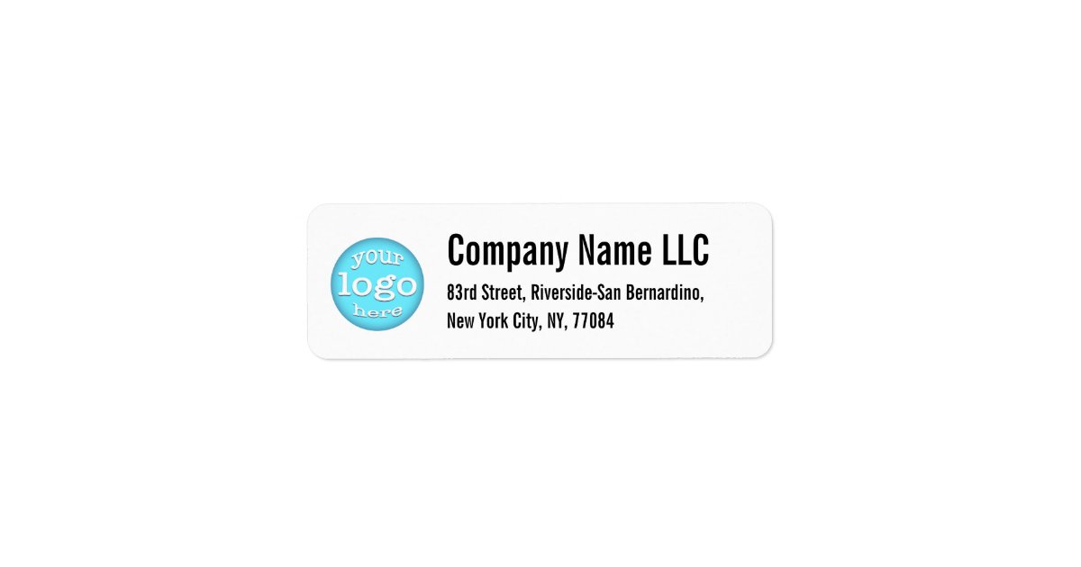 Create Custom Company Logo Business Return Address Label | Zazzle