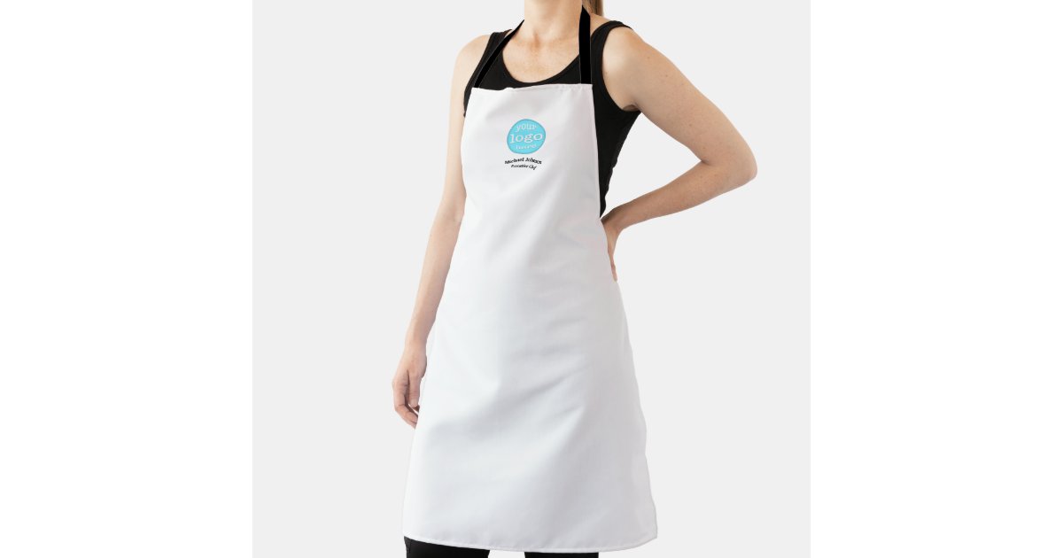 Create Custom Company Logo Employee Staff Uniform Apron | Zazzle