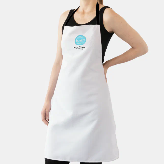 Create Custom Company Logo Employee Staff Uniform Apron | Zazzle