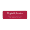 Create Custom Elegant Dark Magenta Return Address Label | Zazzle