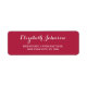 Create Custom Elegant Dark Magenta Return Address Label | Zazzle