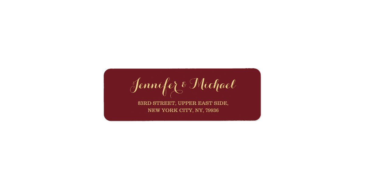 Create Custom Elegant Wedding Return Address Label | Zazzle Create Custom Elegant Wedding Return Address Label | Zazzle