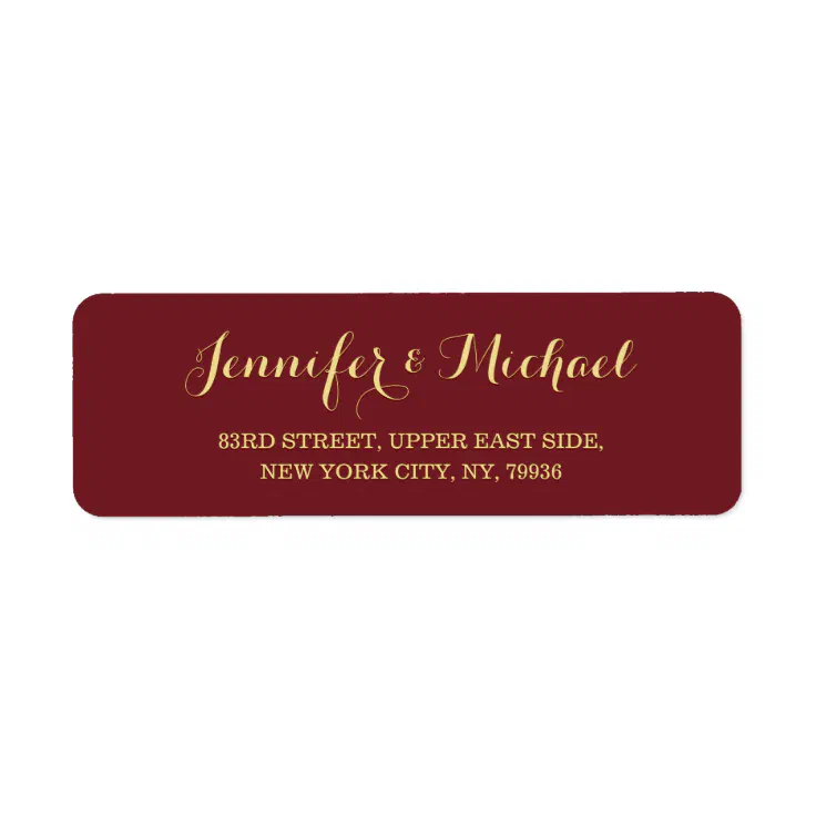 Create Custom Elegant Wedding Return Address Label | Zazzle Create Custom Elegant Wedding Return Address Label | Zazzle