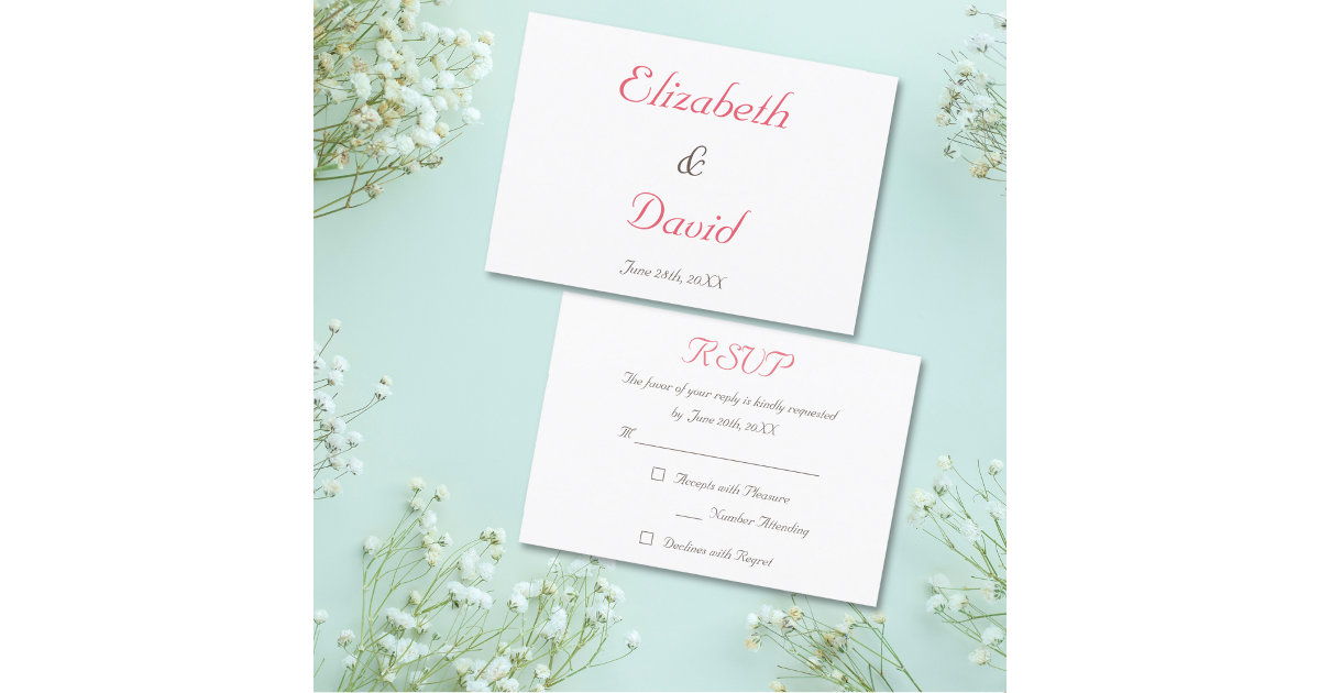 Create Custom Elegant Wedding RSVP Invitation Card | Zazzle