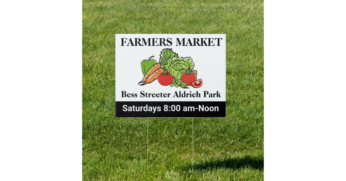 Create Custom Farmers Vegetable Market Sign | Zazzle