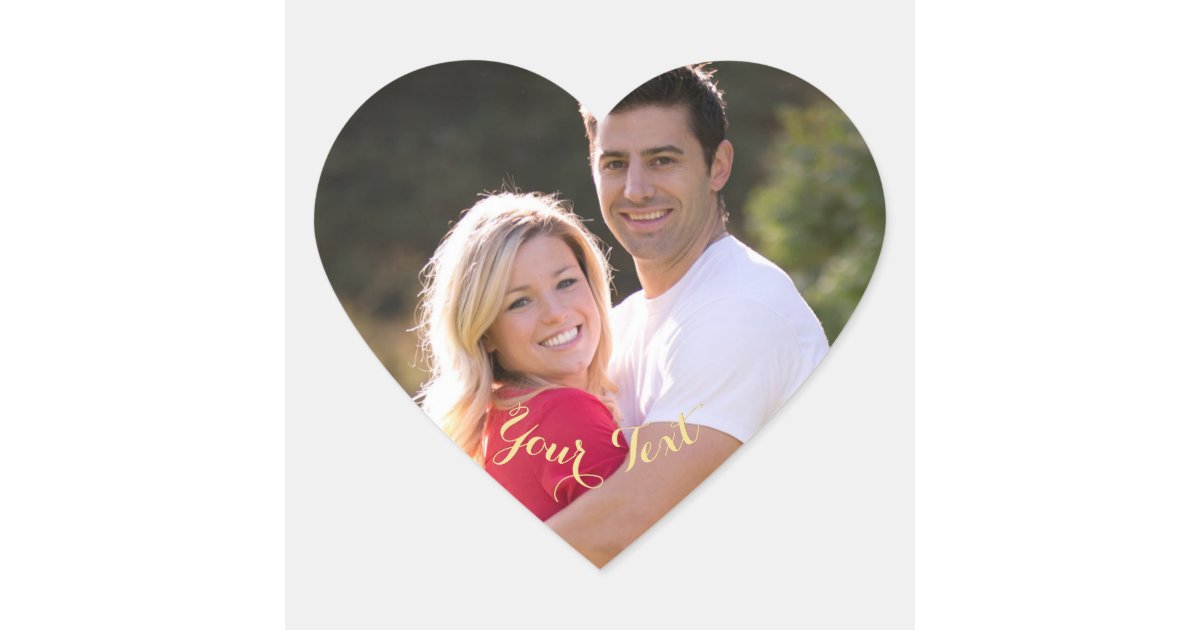 Create Custom Heart Shape Photo Stickers Sheet | Zazzle