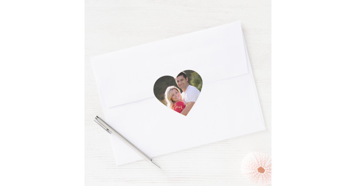 Create Custom Heart Shape Photo Stickers Sheet | Zazzle