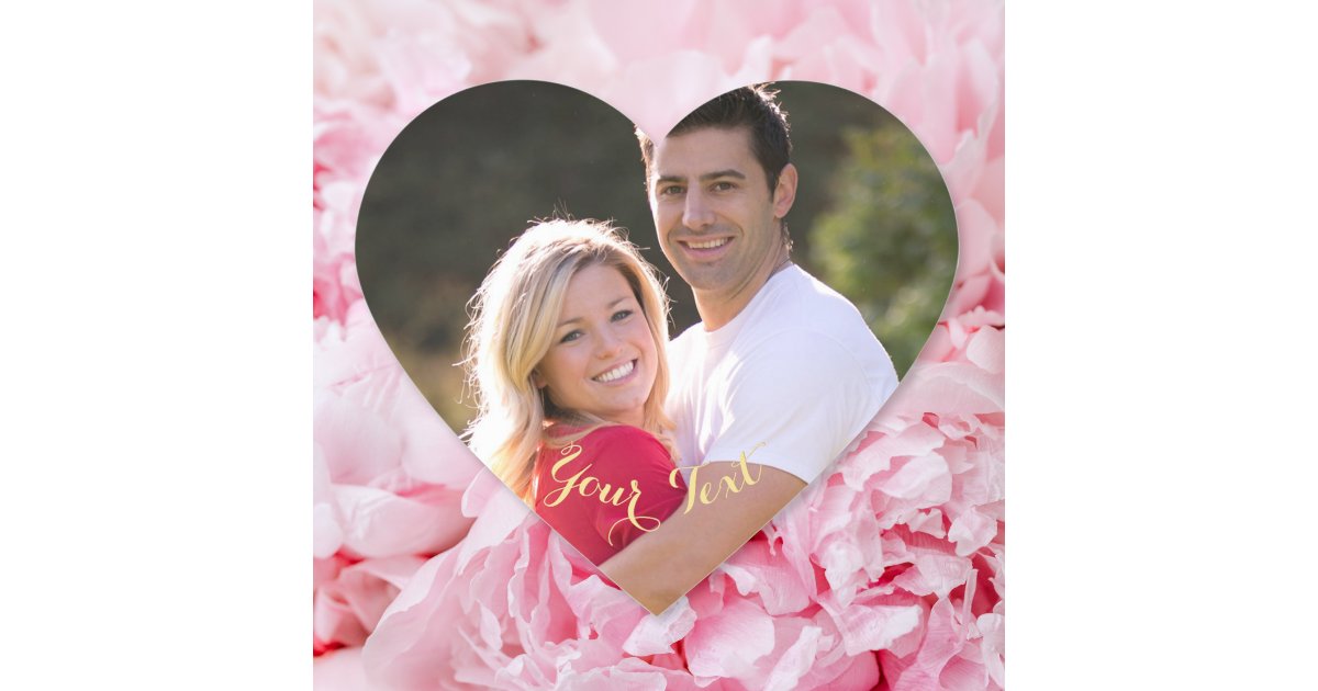 Create Custom Heart Shape Photo Stickers Sheet | Zazzle