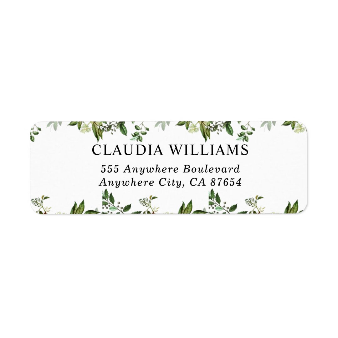 Create Custom Modern Elegant Return Addres Label | Zazzle