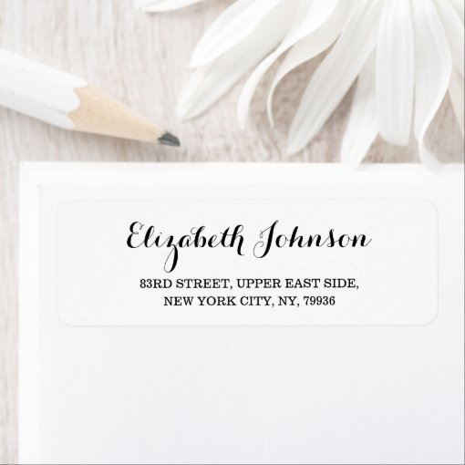 Create Custom Modern Elegant Return Address Label | Zazzle