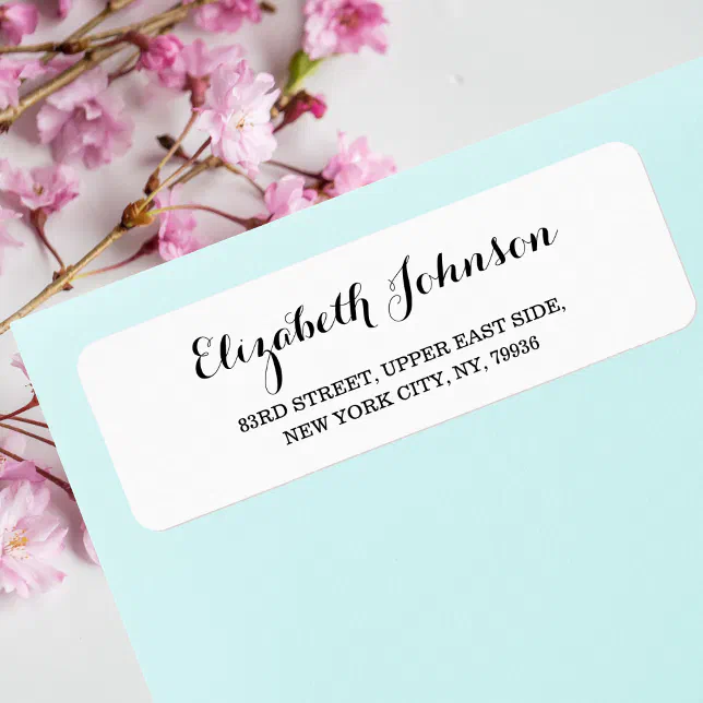 Create Custom Modern Elegant Return Address Label | Zazzle