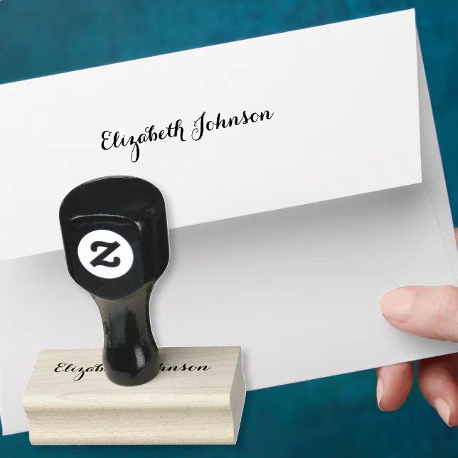 Create Custom Personalized Elegant Signature Name Rubber Stamp | Zazzle