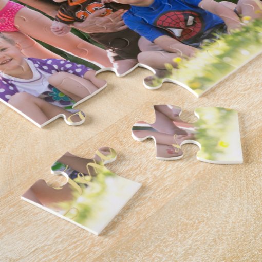 Create Custom Personalized Family Kids Pets Photo Jigsaw Puzzle | Zazzle