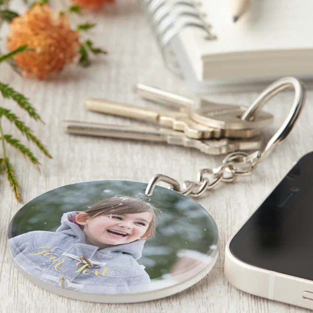 Create Custom Personalized Photo Keychain Keyring | Zazzle