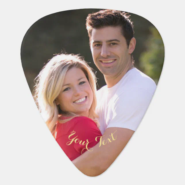 Create Custom Personalized Photo Text Celluloid Guitar Pick | Zazzle