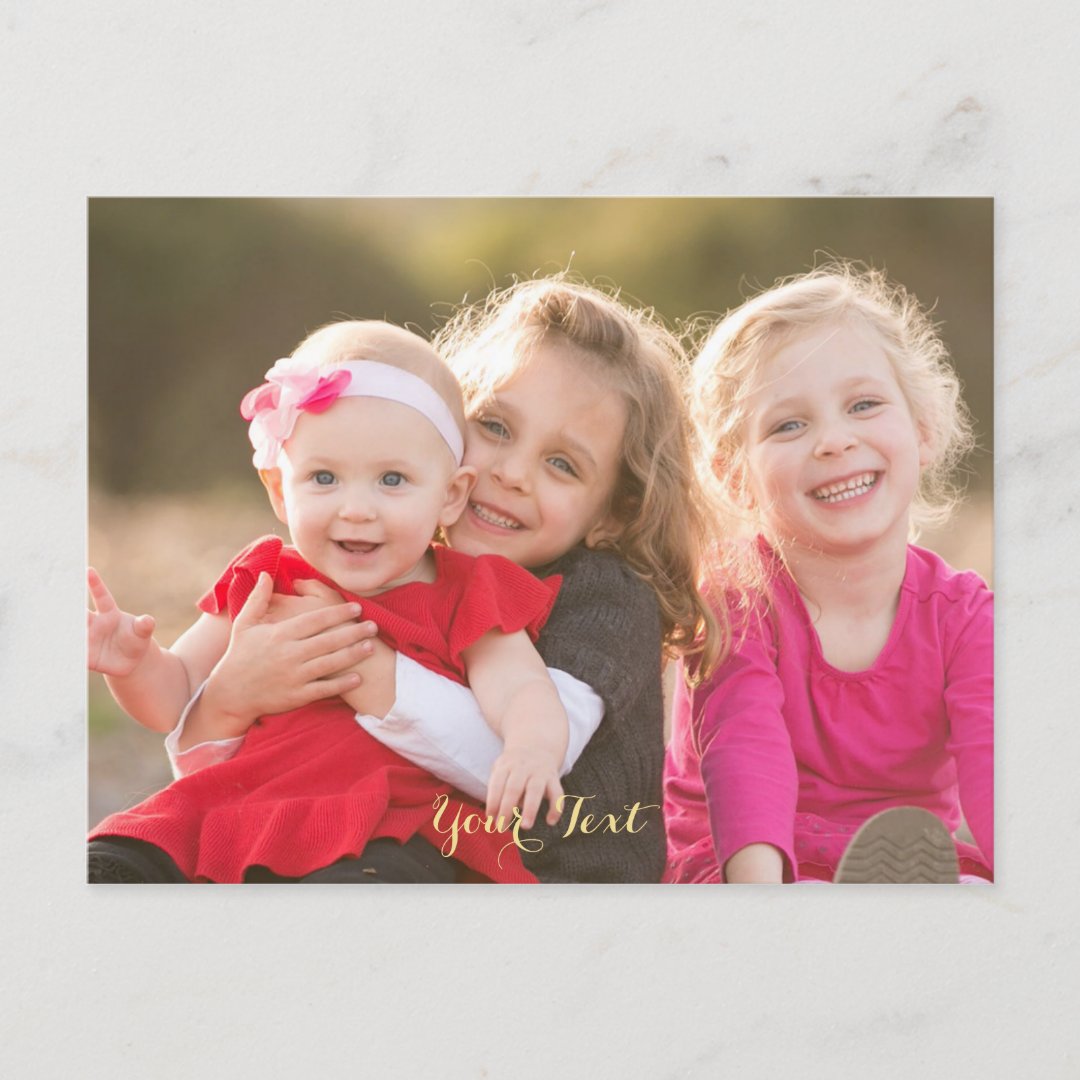 Create Custom Personalized Photo Text Postcard | Zazzle