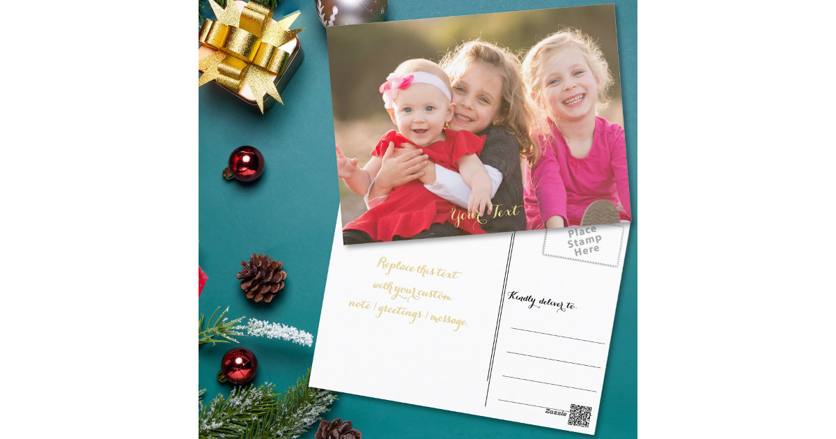 Create Custom Personalized Photo Text Postcard | Zazzle