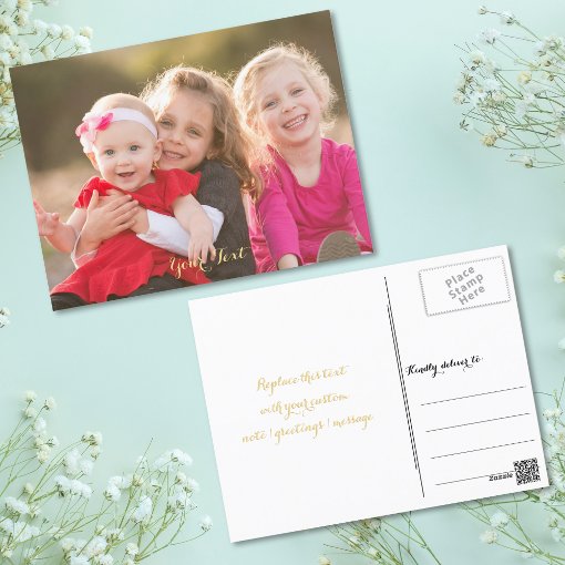 Create Custom Personalized Photo Text Postcard | Zazzle