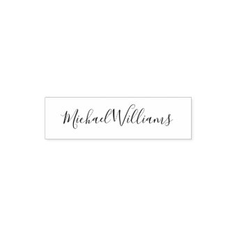 Create Custom Personalized Simple Signature Name Self-inking Stamp | Zazzle