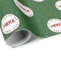 Create Custom Photo or Logo Modern Green Christmas Wrapping Paper | Zazzle