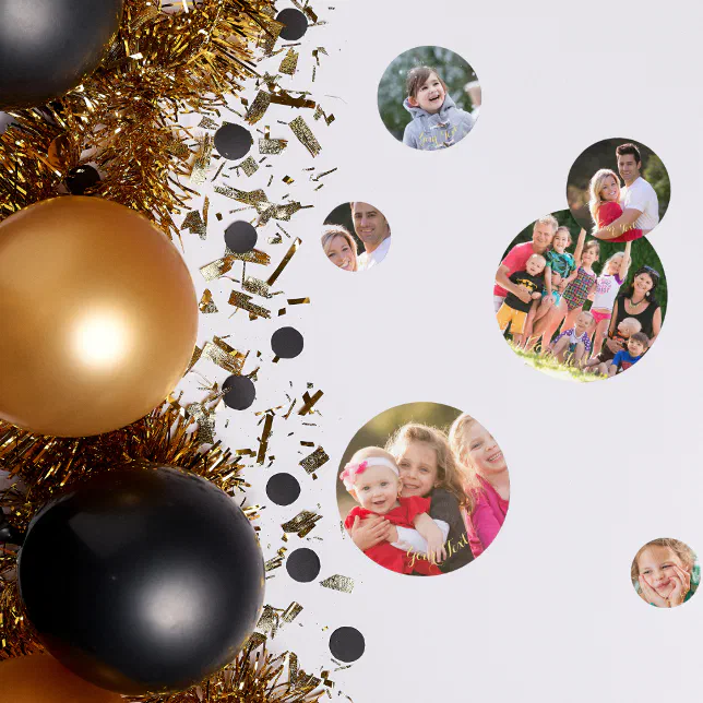 Create Custom Photo Text Birthday Wedding Table Confetti | Zazzle