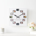 Create Custom Photos Square Wall Clock | Zazzle