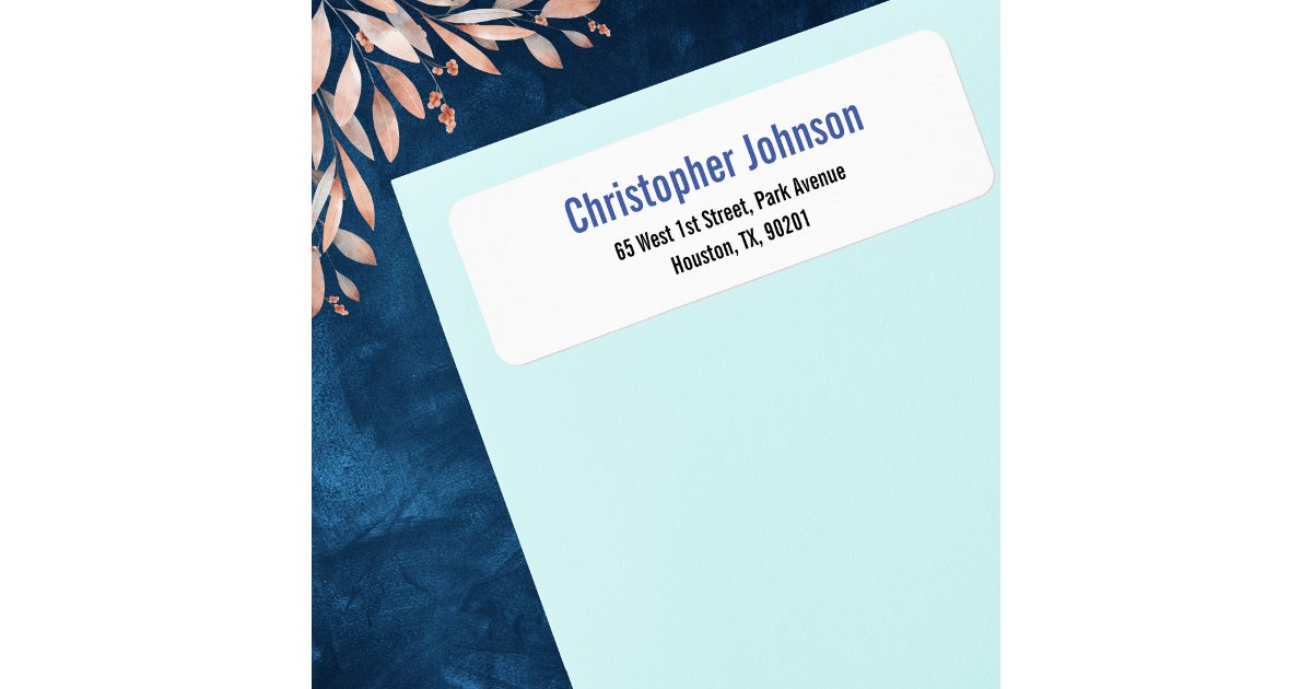 Create Custom Plain Elegant Return Address Label | Zazzle