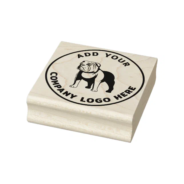 Create Custom Round Business Logo Rubber Stamp | Zazzle