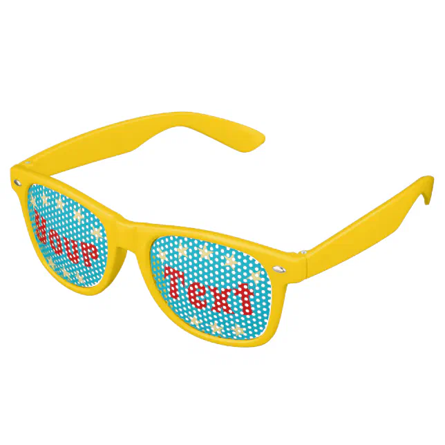Create Custom Text Cool Party Shades Sunglasses | Zazzle