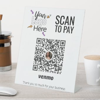 Create Custom Venmo for Business Pedestal Sign | Zazzle