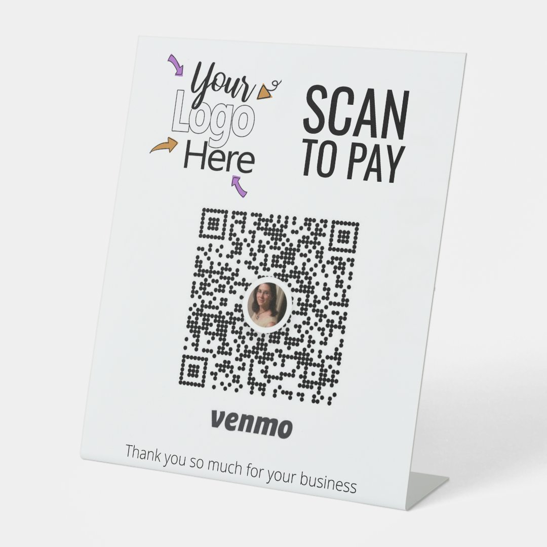 Create Custom Venmo for Business Pedestal Sign | Zazzle
