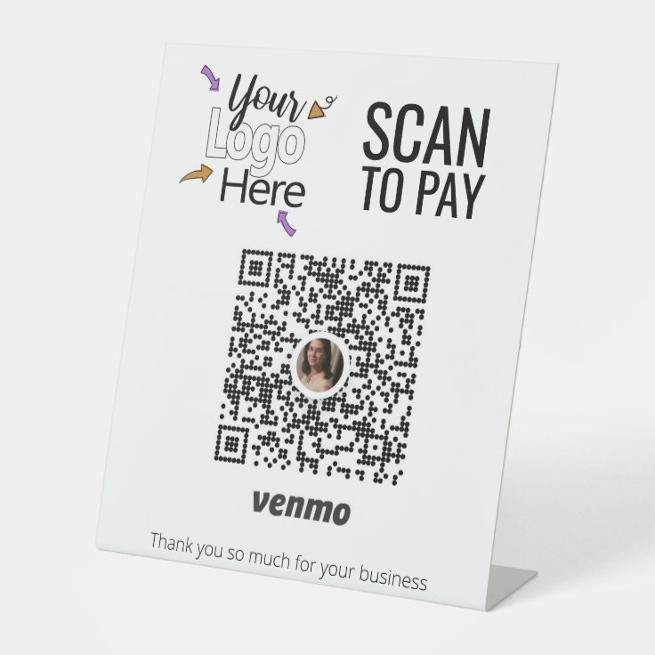 Create Custom Venmo for Business Pedestal Sign | Zazzle