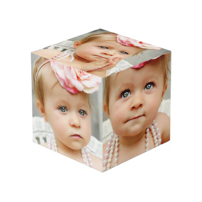 Create DIY Your Own Custom Made 5 Photo Sides Cube | Zazzle