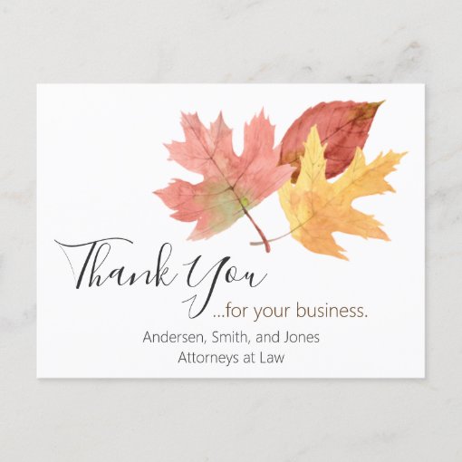 Create Fall Thank You Cards - Business Clients | Zazzle
