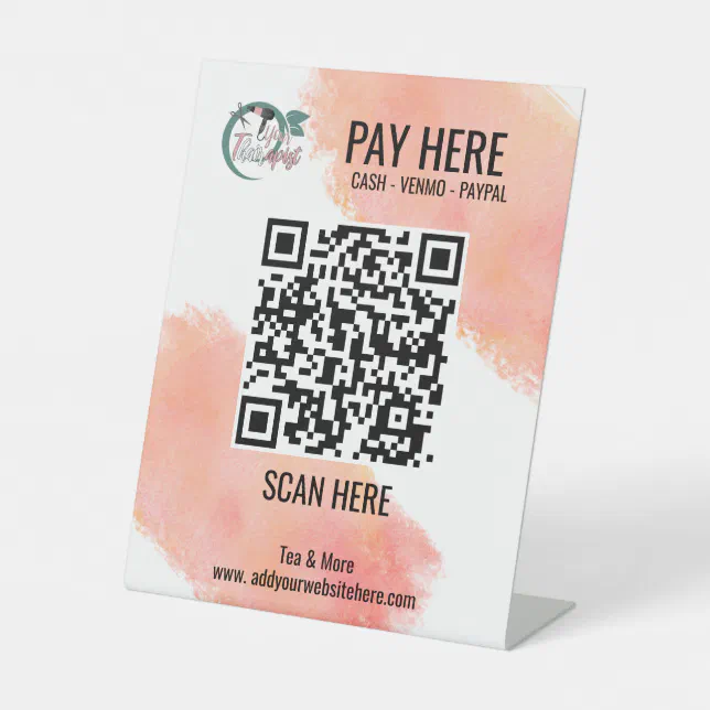 Create Free QR Code Venmo for Small Business Pedestal Sign | Zazzle
