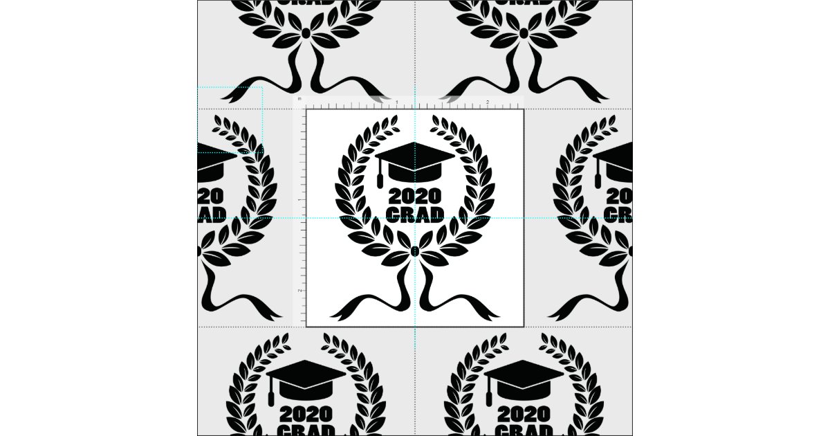 Create Graduation 2020 Laurel Wreath Pattern Fabric | Zazzle
