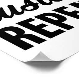 Create Hustle Repeat Quote Poster | Zazzle