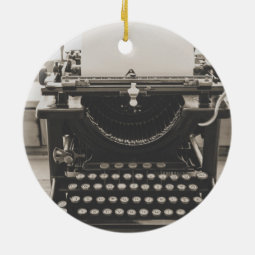 Create Own Typewriter Font Quote and PHOTO Ceramic Ornament | Zazzle