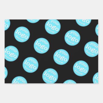 Create Personalized Business Company Event Logo Wrapping Paper Sheets ...