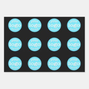Create Personalized Business Company Event Logo Wrapping Paper Sheets ...