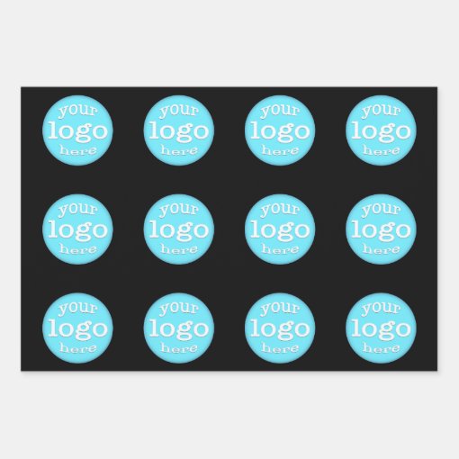 Create Personalized Business Company Event Logo Wrapping Paper Sheets ...