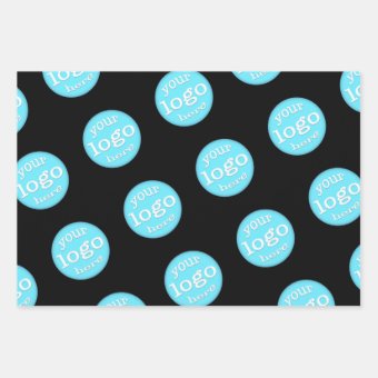 Create Personalized Business Company Event Logo Wrapping Paper Sheets ...