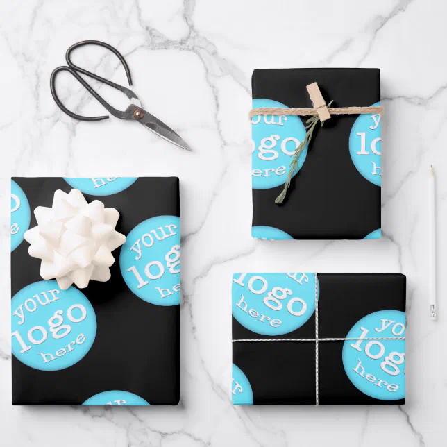 Create Personalized Business Company Event Logo Wrapping Paper Sheets ...