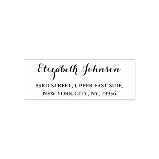 Create Personalized Elegant Name Return Address Self-inking Stamp | Zazzle